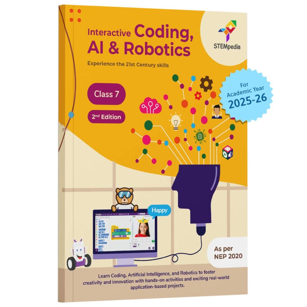 Interactive Coding, AI and Robotics Book for Class 7