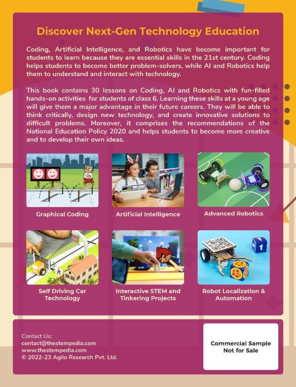 Interactive Coding, AI and Robotics Book for Class 6