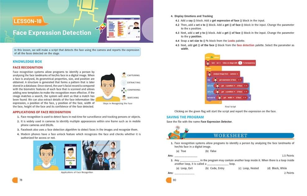 Interactive Coding, AI and Robotics Book for Class 6