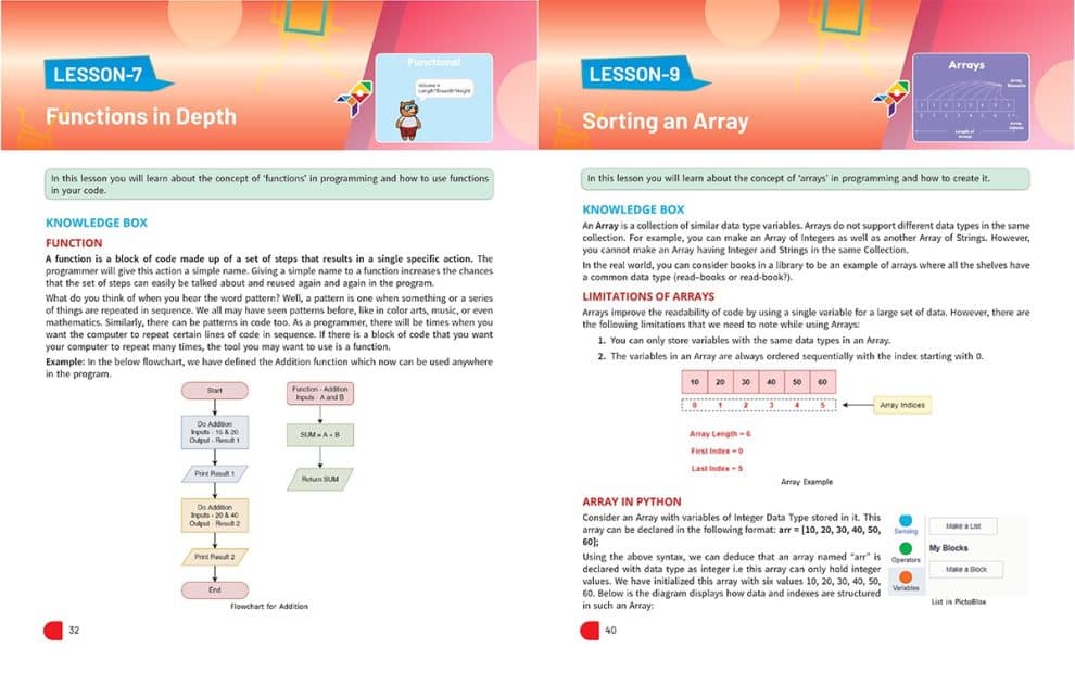 Interactive Coding, AI and Robotics Book for Class 8