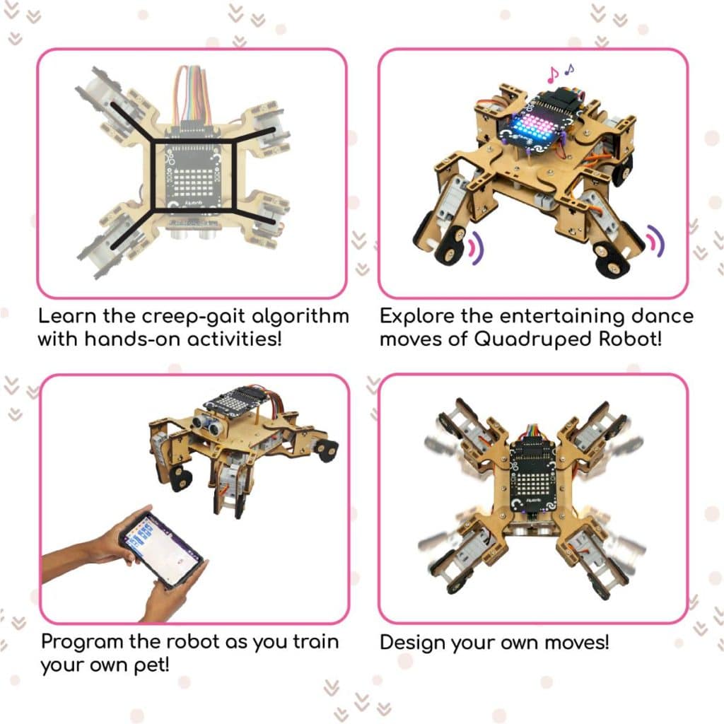 Quarky Quadruped Addon Kit | 4 Legged Programmable Robot for Kids