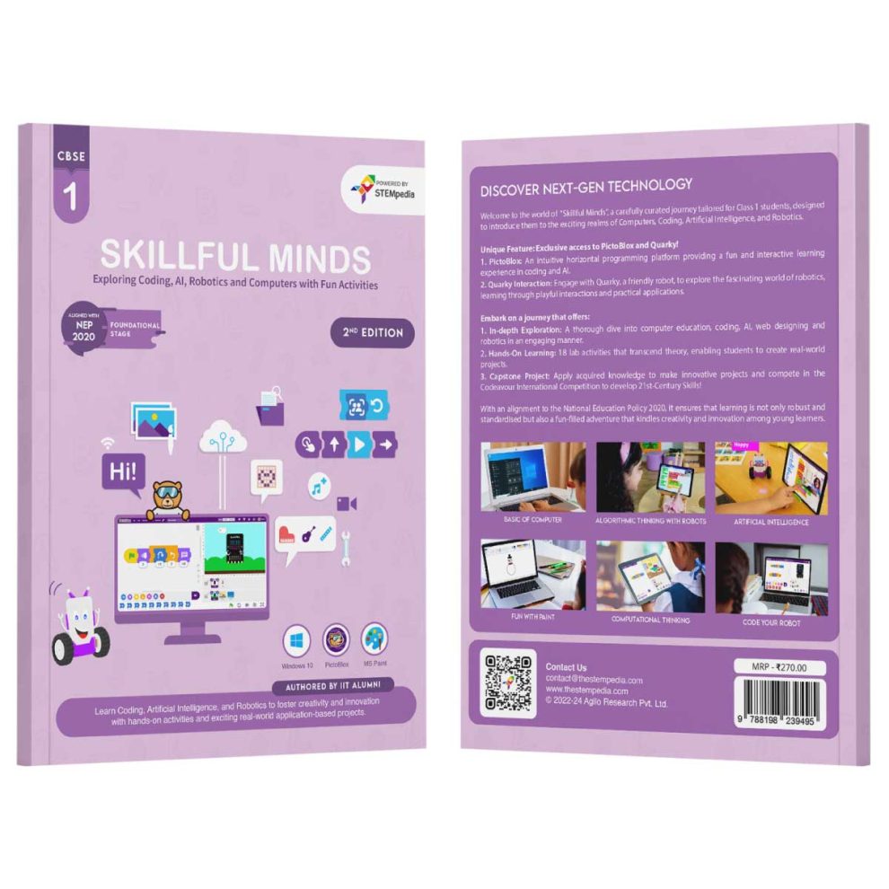 CBSE Class 1 AI, Coding, Robotics, and Computer Book