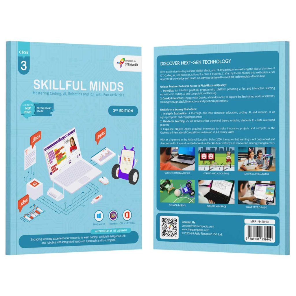 CBSE Class 3 AI, Coding, Robotics, and Computer Book