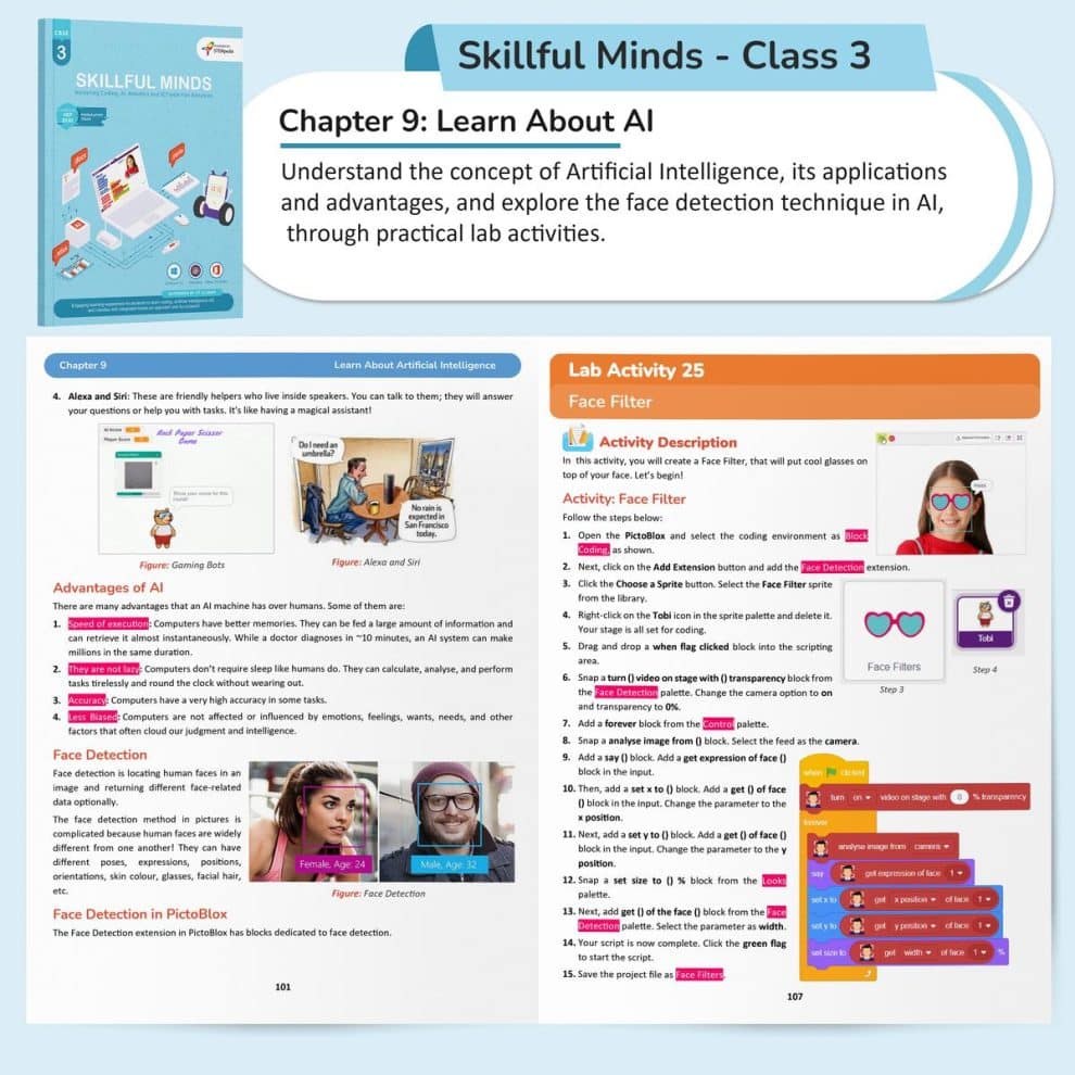 CBSE Class 3 AI, Coding, Robotics, and Computer Book