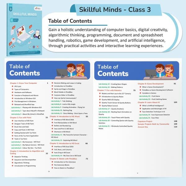 CBSE Class 3 AI, Coding, Robotics, and Computer Book