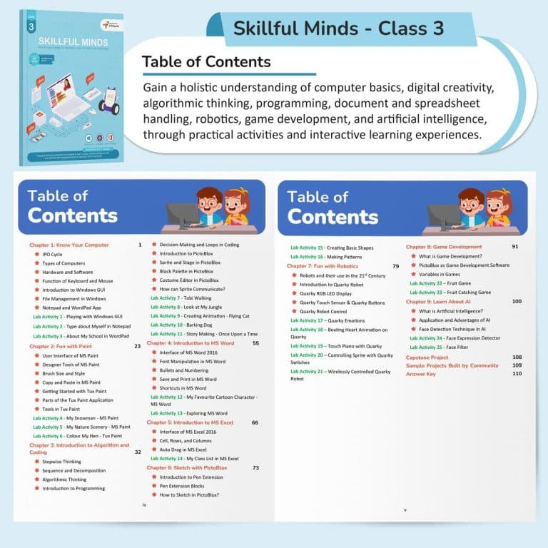 CBSE Class 3 AI, Coding, Robotics, and Computer Book