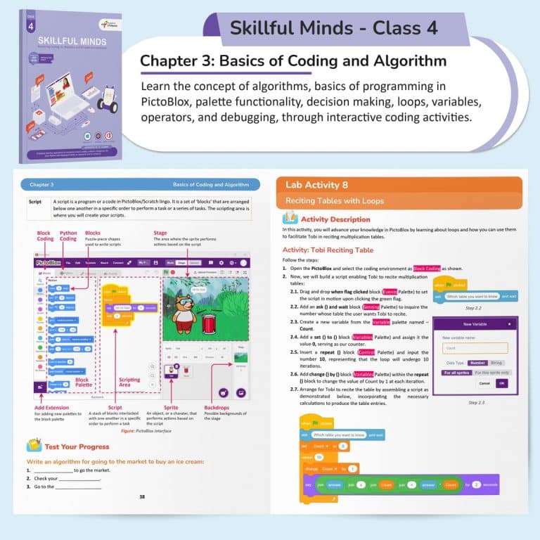 CBSE Class 4 AI, Coding, Robotics, and Computer Book