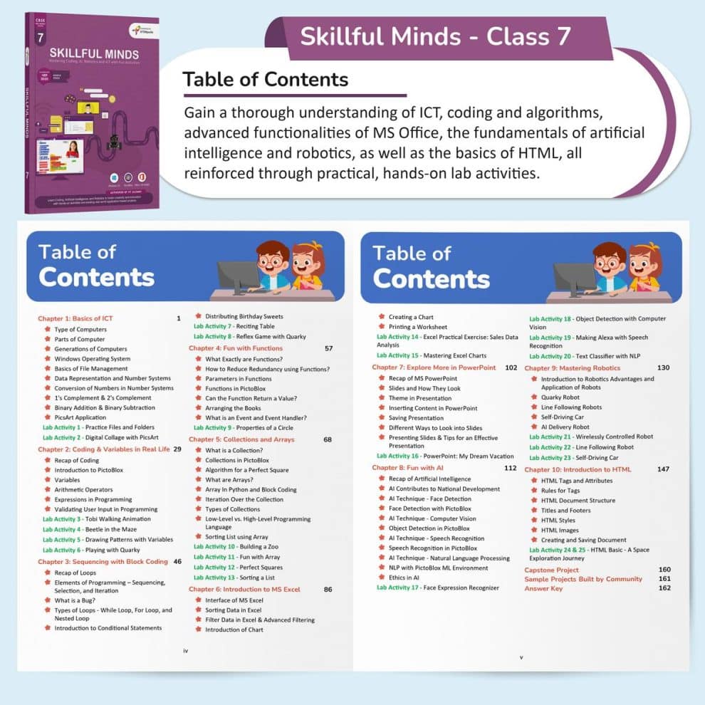 CBSE Class 7 AI, Coding, Robotics, and Computer Book