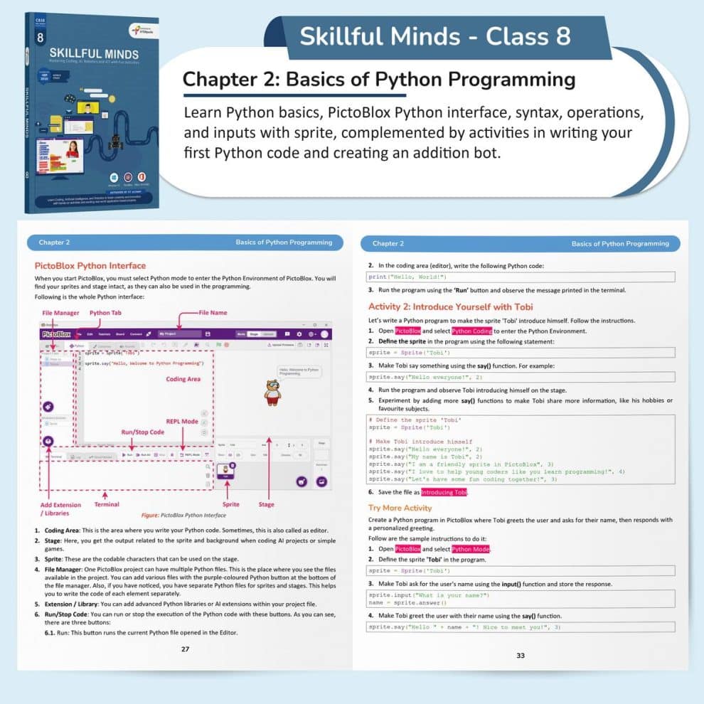 CBSE Class 8 AI, Coding, Robotics, and Computer Book