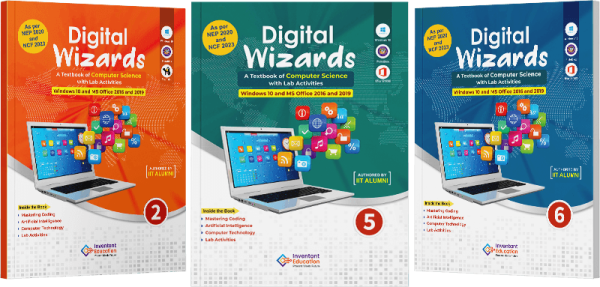 Digital Wizards: CBSE Computer Books with Coding & AI for Classes 1-8