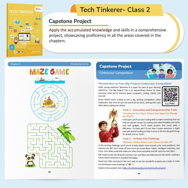 ICSE Coding, AI, Robotics and Computer Book – Class 2 | Tech Tinkerer