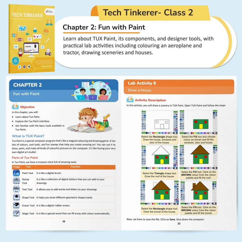 ICSE Coding, AI, Robotics and Computer Book – Class 2 | Tech Tinkerer