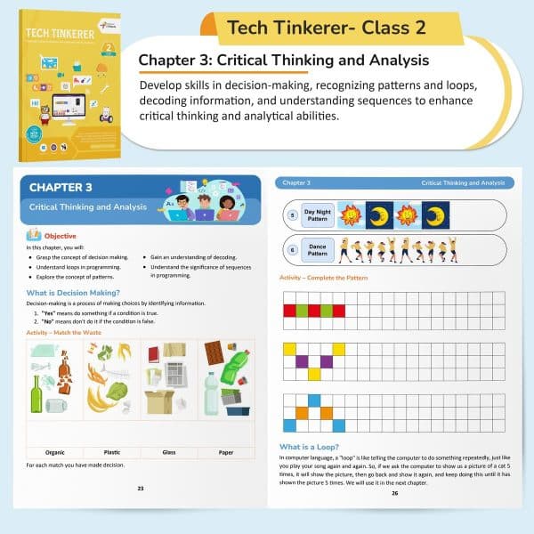 ICSE Coding, AI, Robotics and Computer Book – Class 2 | Tech Tinkerer