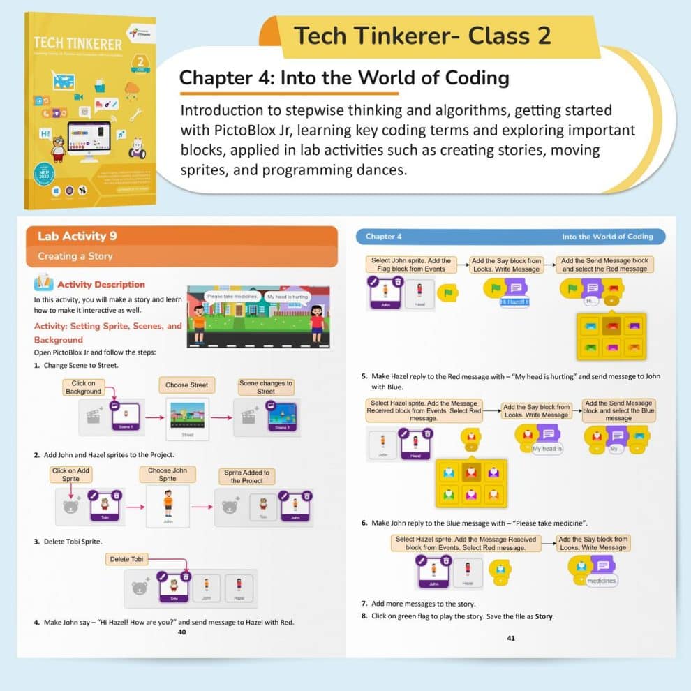 Icse Coding Ai Robotics And Computer Book Class 2 Tech Tinkerer