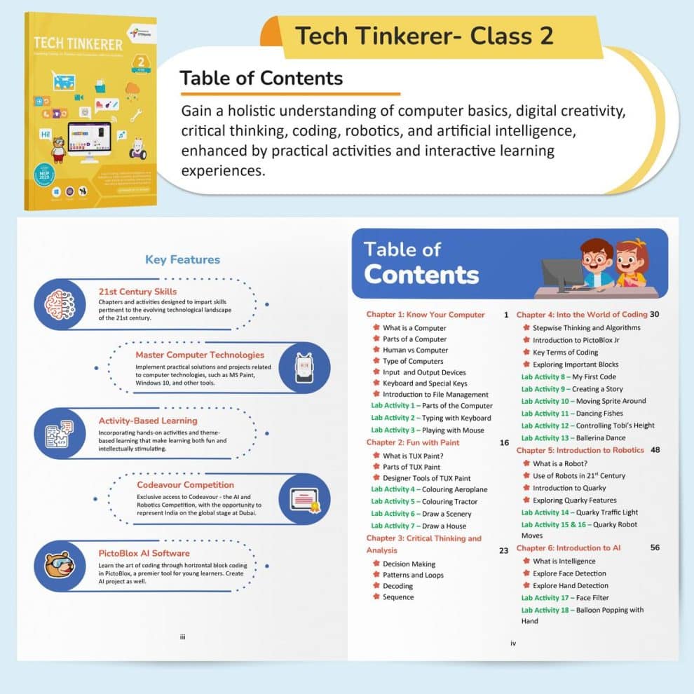 Icse Coding Ai Robotics And Computer Book Class 2 Tech Tinkerer