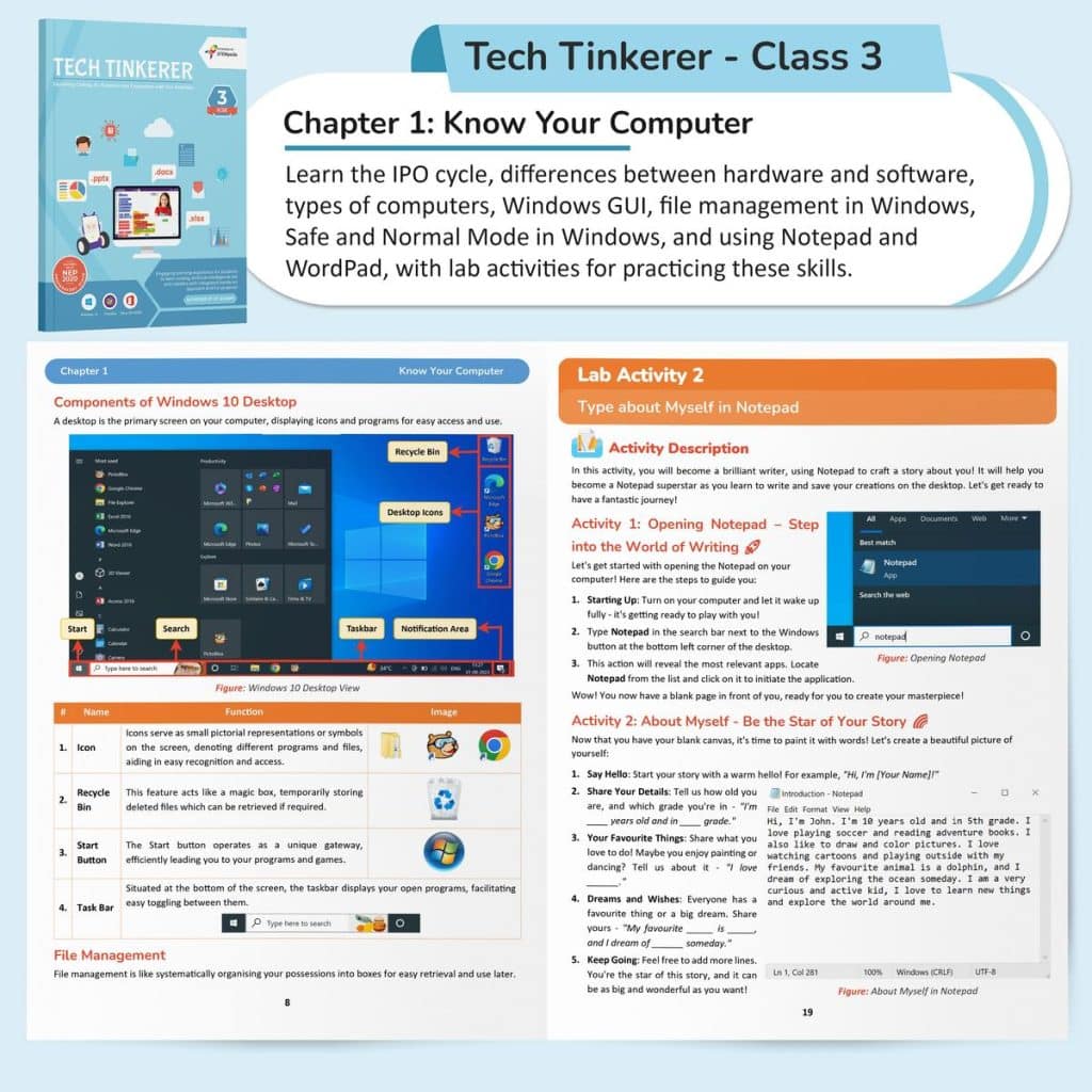ICSE Coding, AI, Robotics and Computer Book – Class 3 | Tech Tinkerer