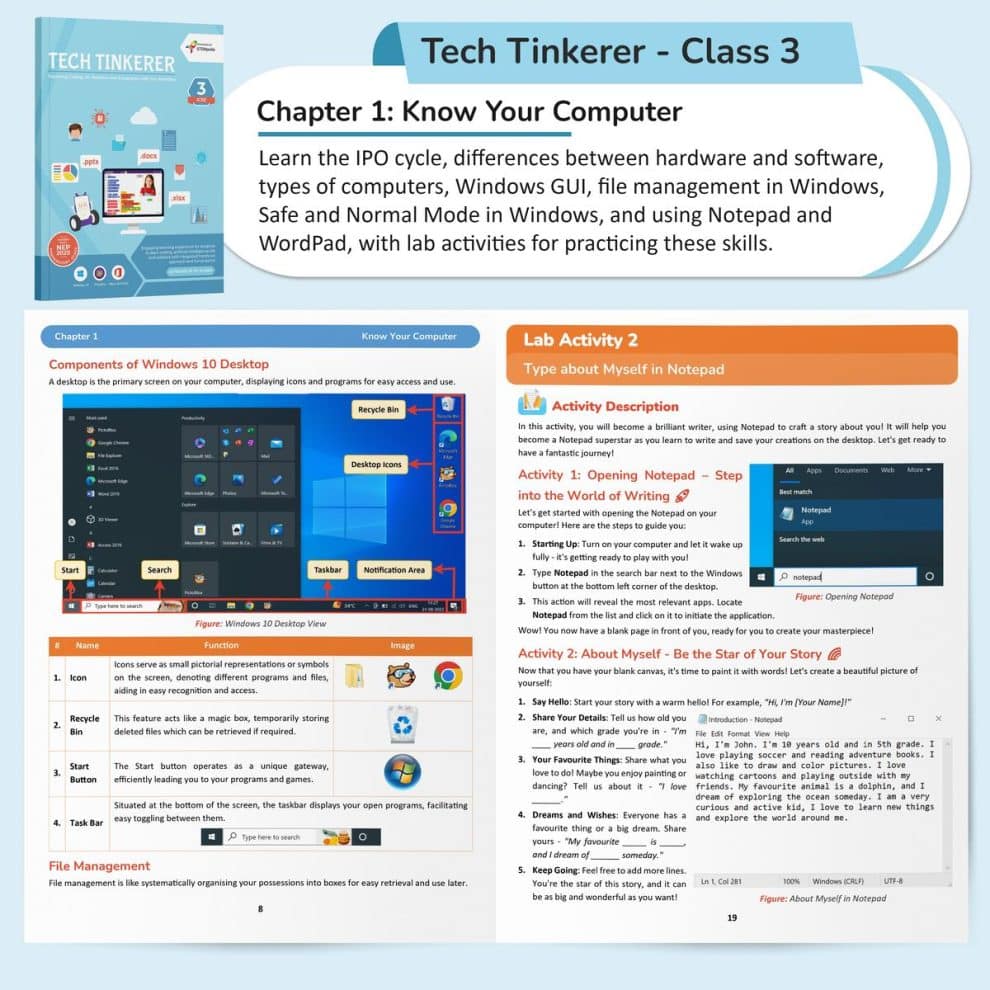 ICSE Coding, AI, Robotics and Computer Book – Class 3 | Tech Tinkerer