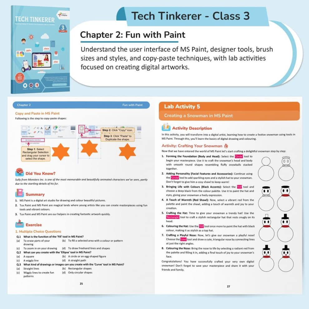 ICSE Coding, AI, Robotics and Computer Book – Class 3 | Tech Tinkerer