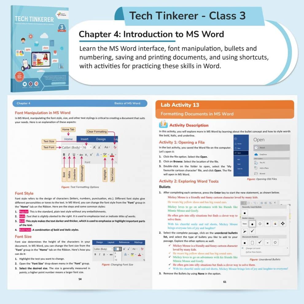 ICSE Coding, AI, Robotics and Computer Book – Class 3 | Tech Tinkerer