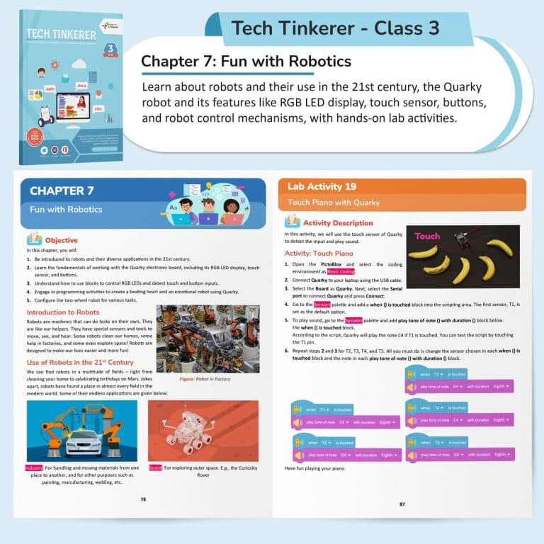 ICSE Coding, AI, Robotics and Computer Book – Class 3 | Tech Tinkerer