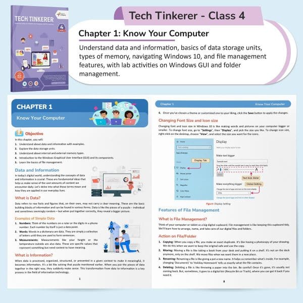 ICSE Coding, AI, Robotics and Computer Book – Class 4 | Tech Tinkerer