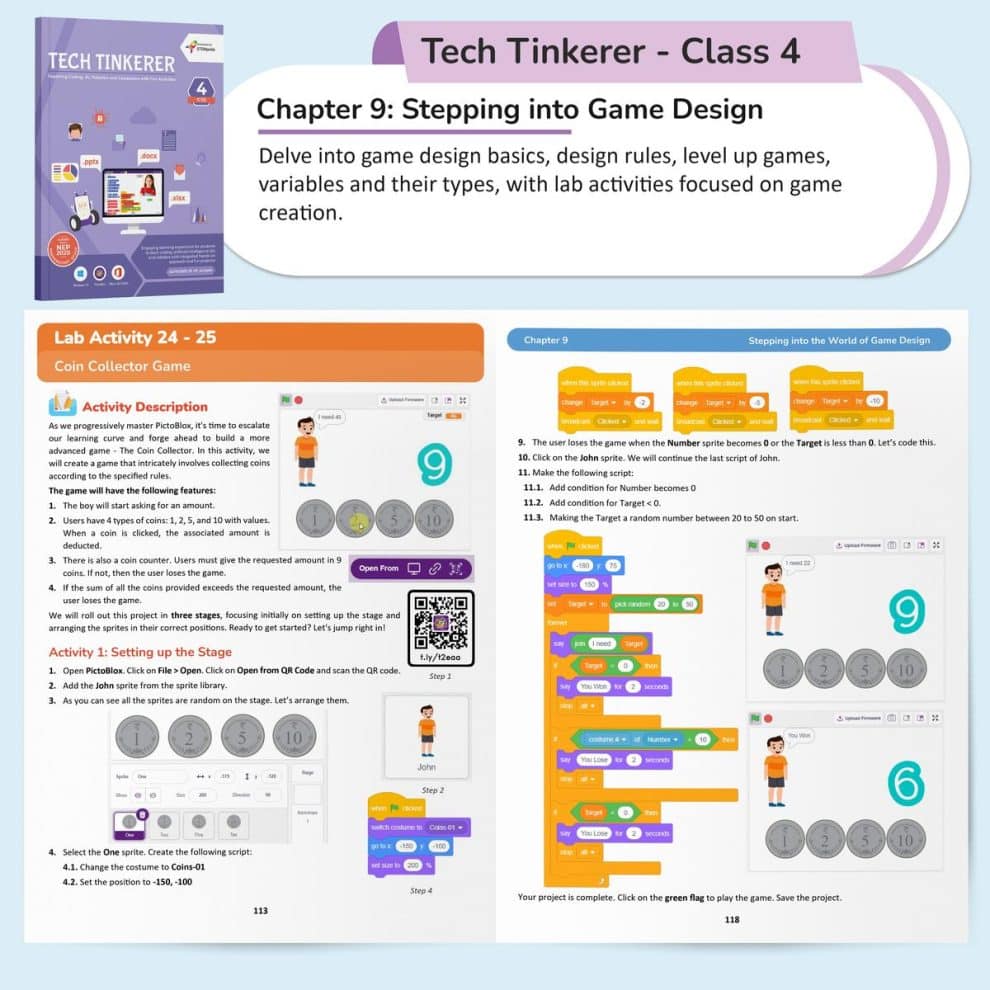 Tech Tinkerer: Computer Book for Class 4 (ICSE) on ICT, Coding, AI, Robotics