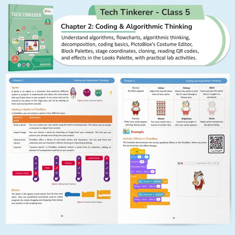 ICSE Coding, AI, Robotics and Computer Book – Class 5 | Tech Tinkerer