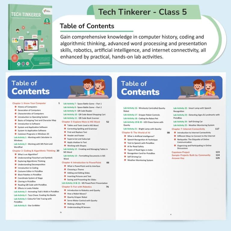 Icse Coding Ai Robotics And Computer Book Class 5 Tech Tinkerer