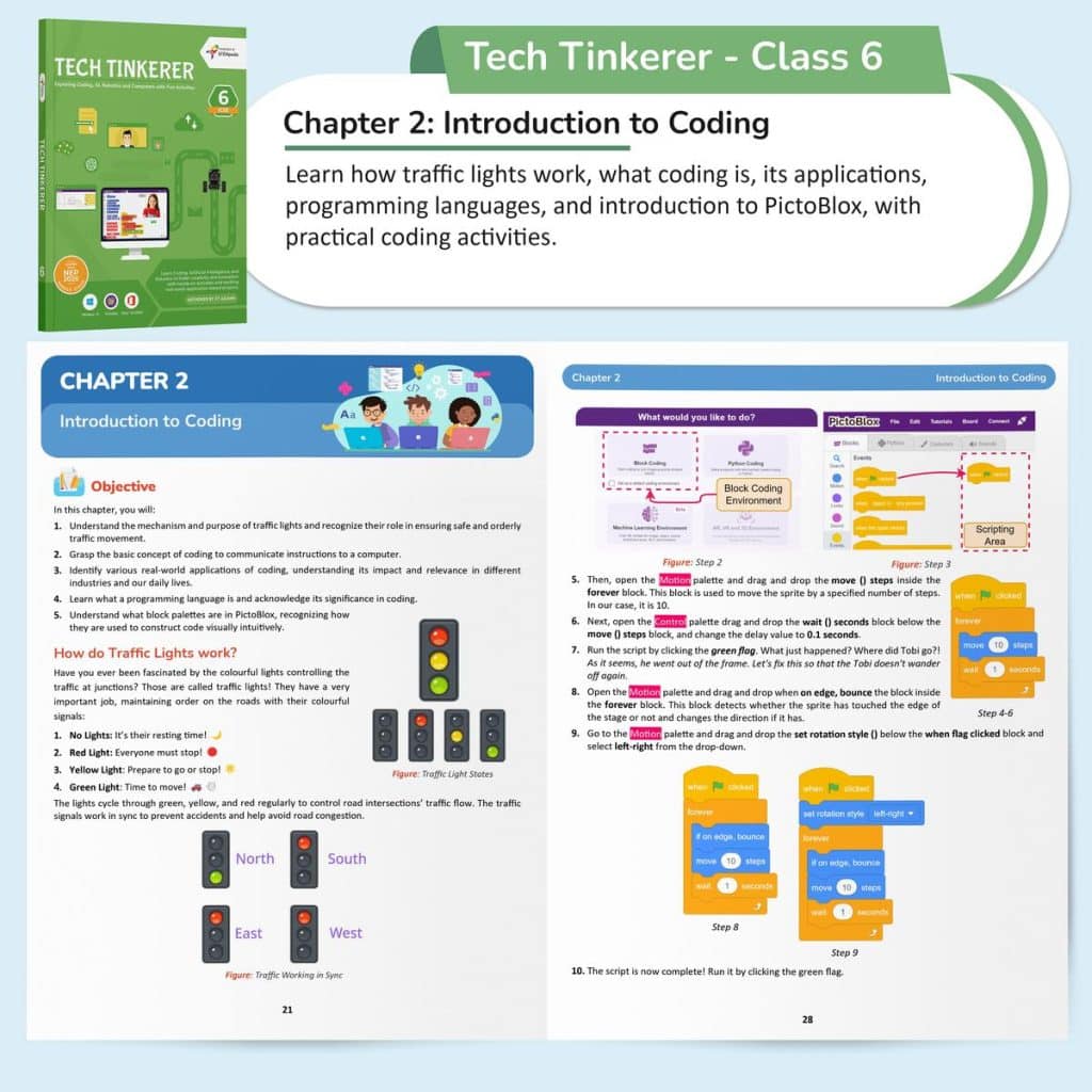 ICSE Coding, AI, Robotics and Computer Book – Class 6 | Tech Tinkerer