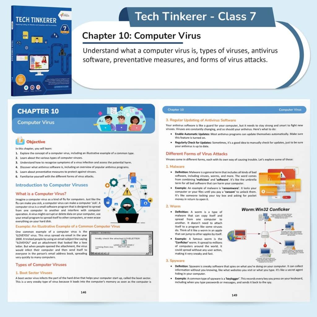 ICSE Coding, AI, Robotics and Computer Book – Class 7 | Tech Tinkerer
