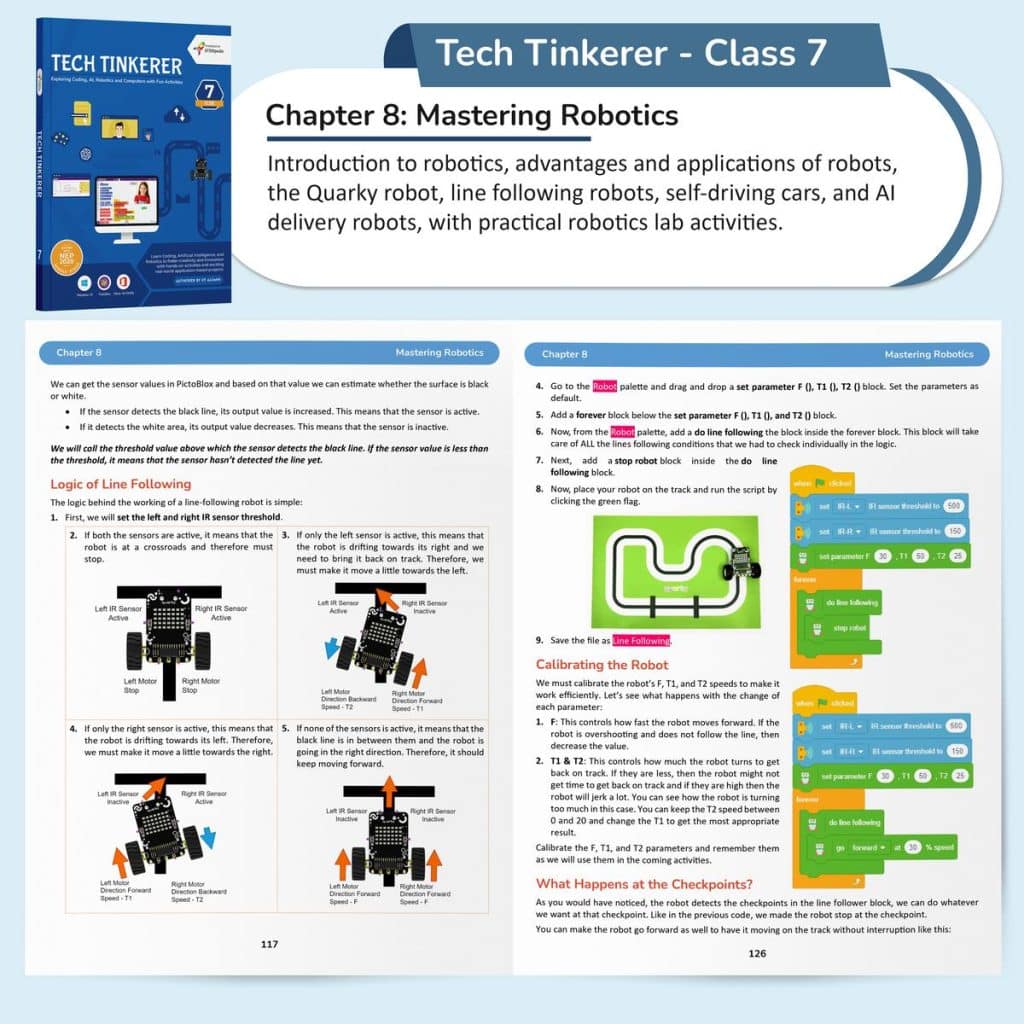Tech Tinkerer Computer Book For Class 7 Icse On Ict Coding Ai Robotics