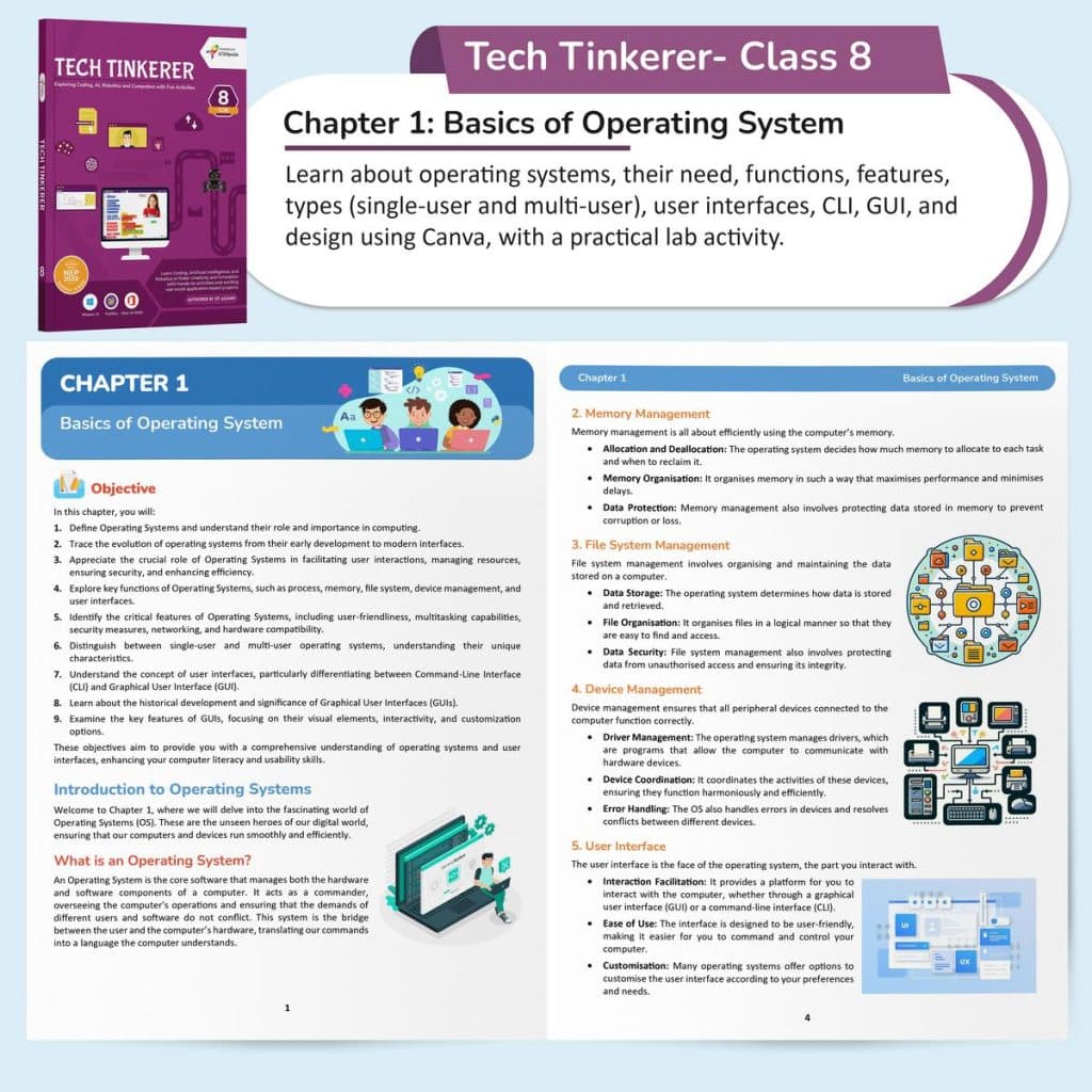 ICSE Coding, AI, Robotics and Computer Book – Class 8 | Tech Tinkerer