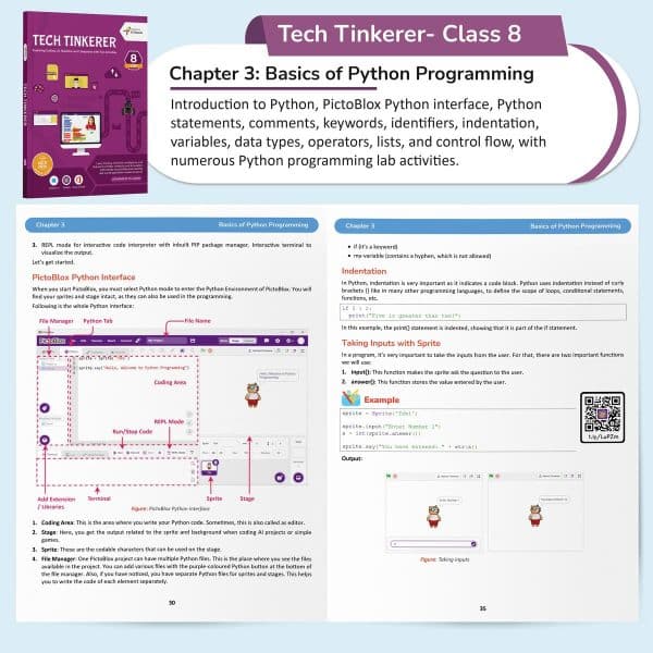ICSE Coding, AI, Robotics and Computer Book – Class 8 | Tech Tinkerer