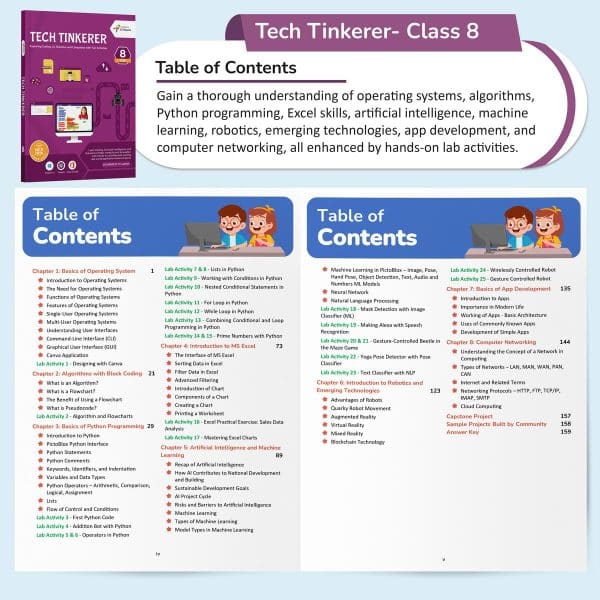 ICSE Coding, AI, Robotics and Computer Book – Class 8 | Tech Tinkerer