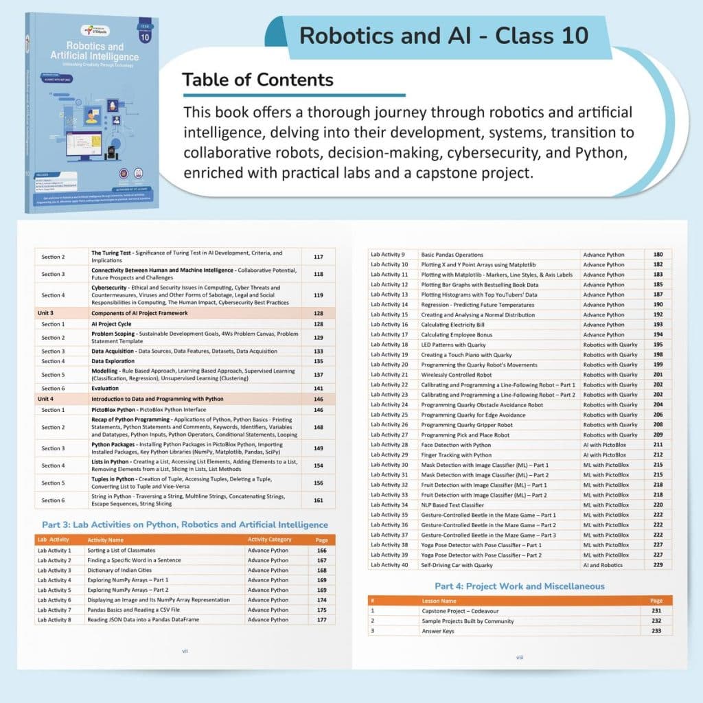 ICSE Robotics & AI Book for Class 10 - Subject Code 66