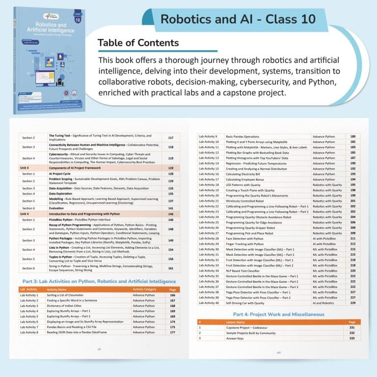 ICSE Robotics & AI Book for Class 10 - Subject Code 66