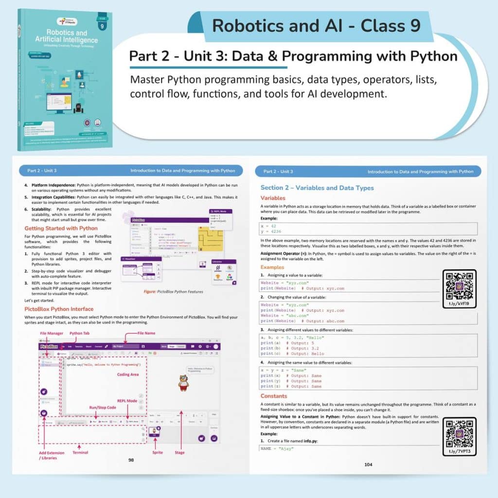 ICSE Robotics & AI Book for Class 9 - Subject Code 66