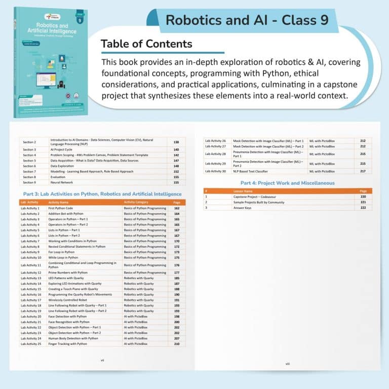 ICSE Robotics & AI Book for Class 9 - Subject Code 66
