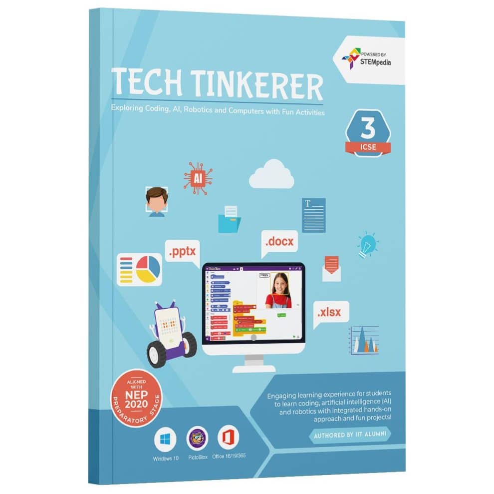 ICSE Coding, AI, Robotics and Computer Book – Class 3 | Tech Tinkerer