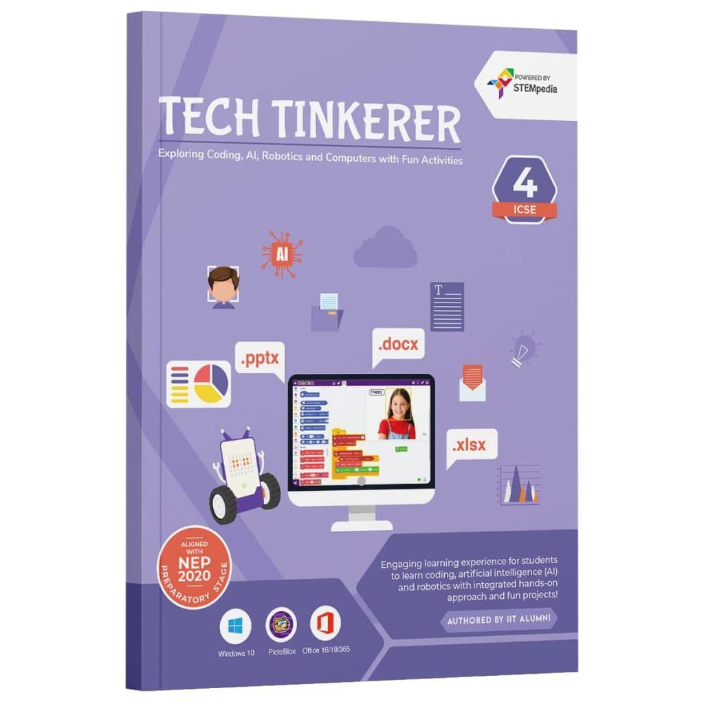 ICSE Coding, AI, Robotics and Computer Book – Class 4 | Tech Tinkerer