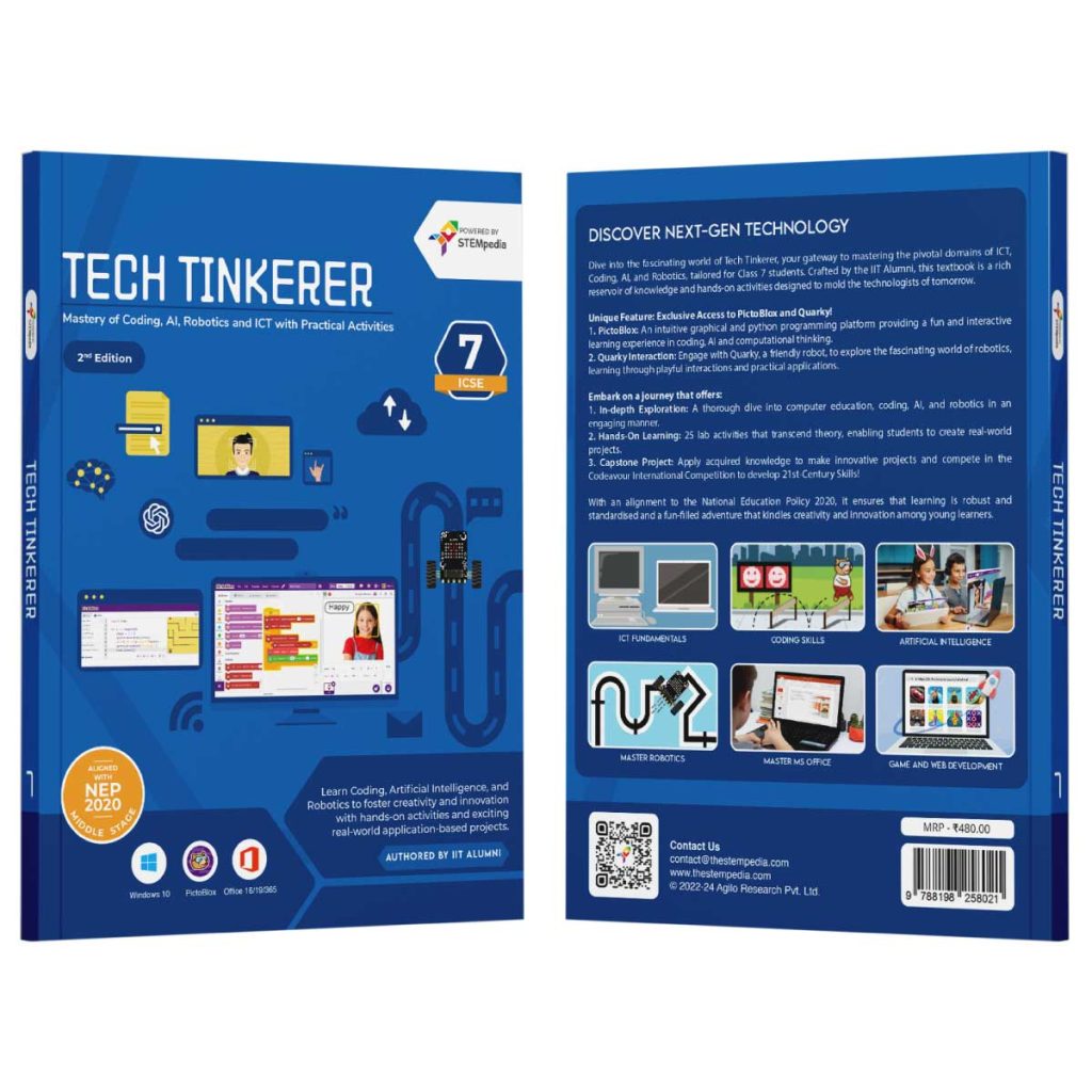 ICSE Coding, AI, Robotics and Computer Book – Class 7 | Tech Tinkerer
