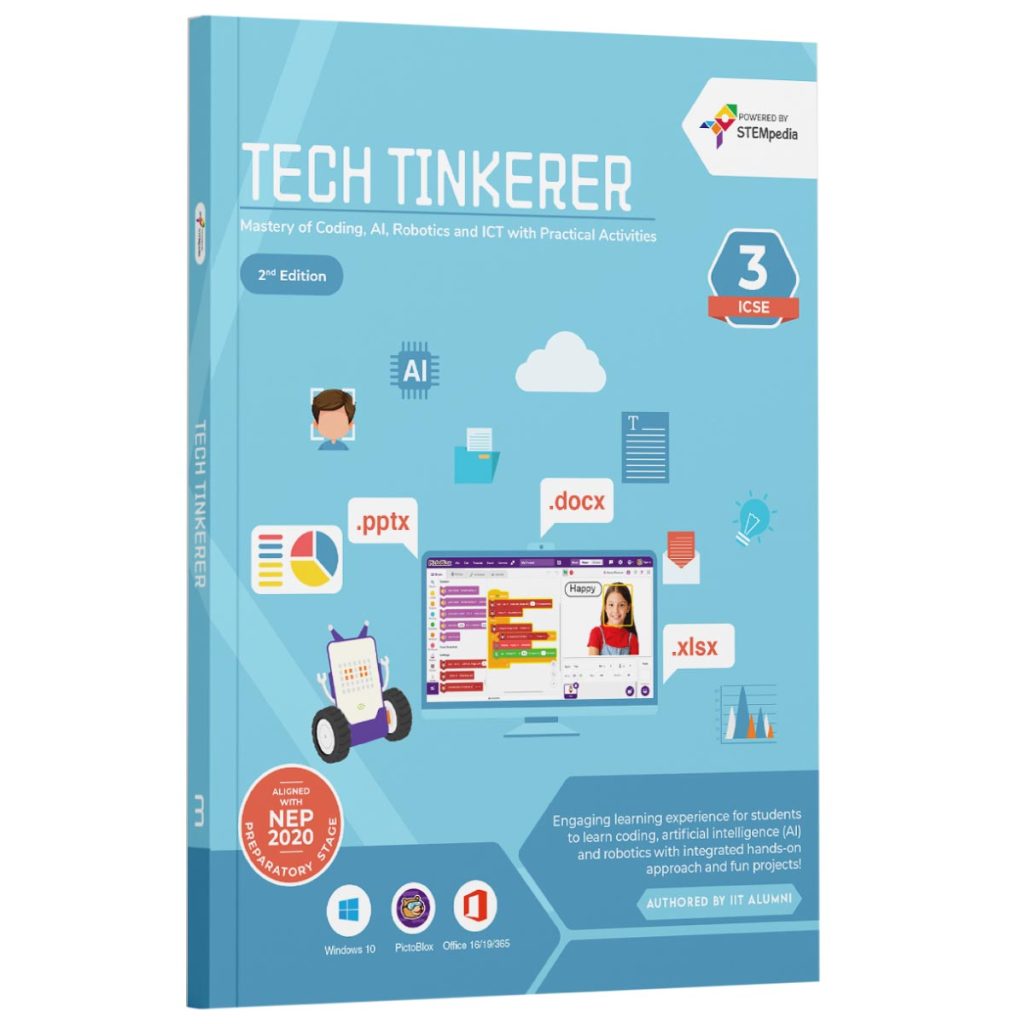 ICSE Coding, AI, Robotics and Computer Book – Class 3 | Tech Tinkerer