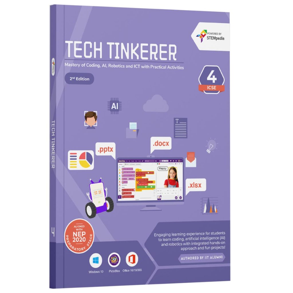 ICSE Coding, AI, Robotics and Computer Book – Class 4 | Tech Tinkerer