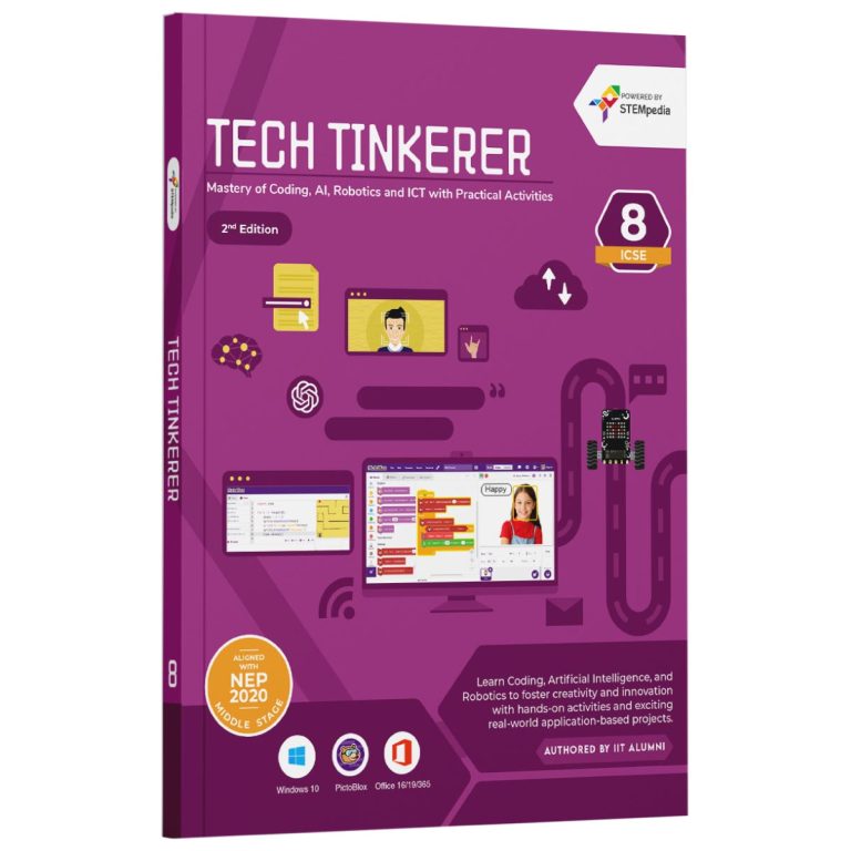 ICSE Coding, AI, Robotics and Computer Book – Class 8 | Tech Tinkerer