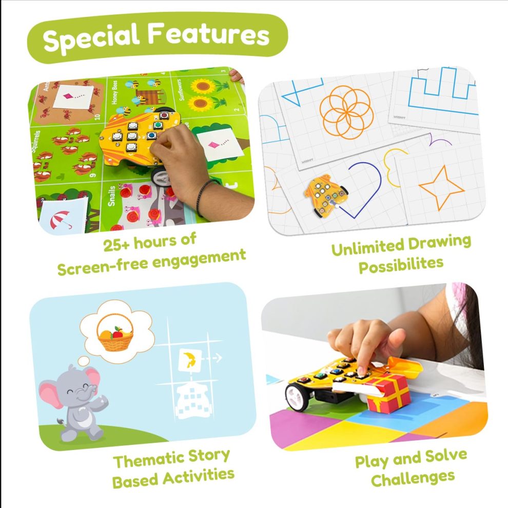 Wizbot Maxx Jungle Safari - Screen-Free Button Based Robot Toy for Kids ...