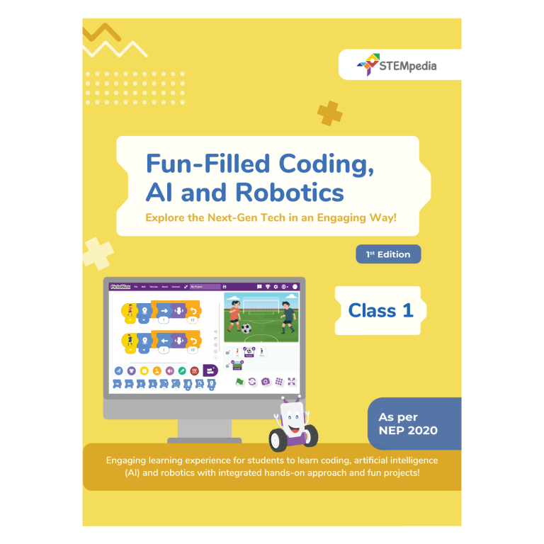 Fun Filled Coding, AI and Robotics Book for Class 1 - STEMpedia Products